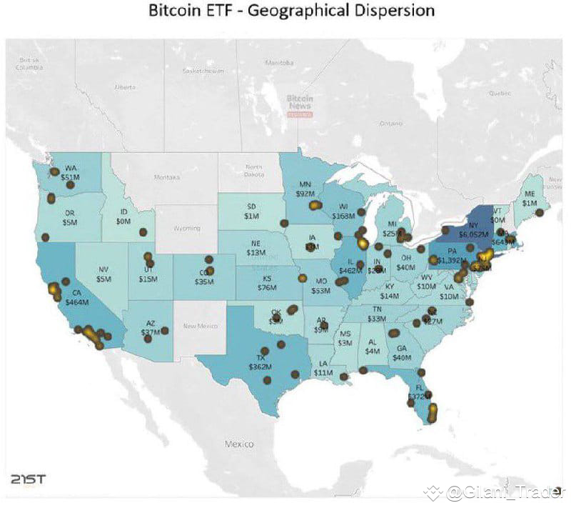 🇺🇸 Heat map of US allocations to spot Bitcoin ETFs Signi | Gilani ...