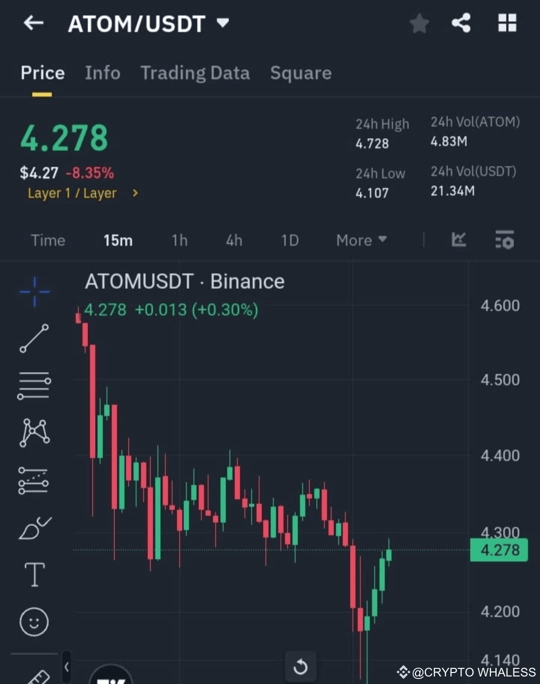 $ATOM /USDT – Massive Drop! Can Bulls Take Back Control? 💯 | CRYPTO WHALESS on Binance Square