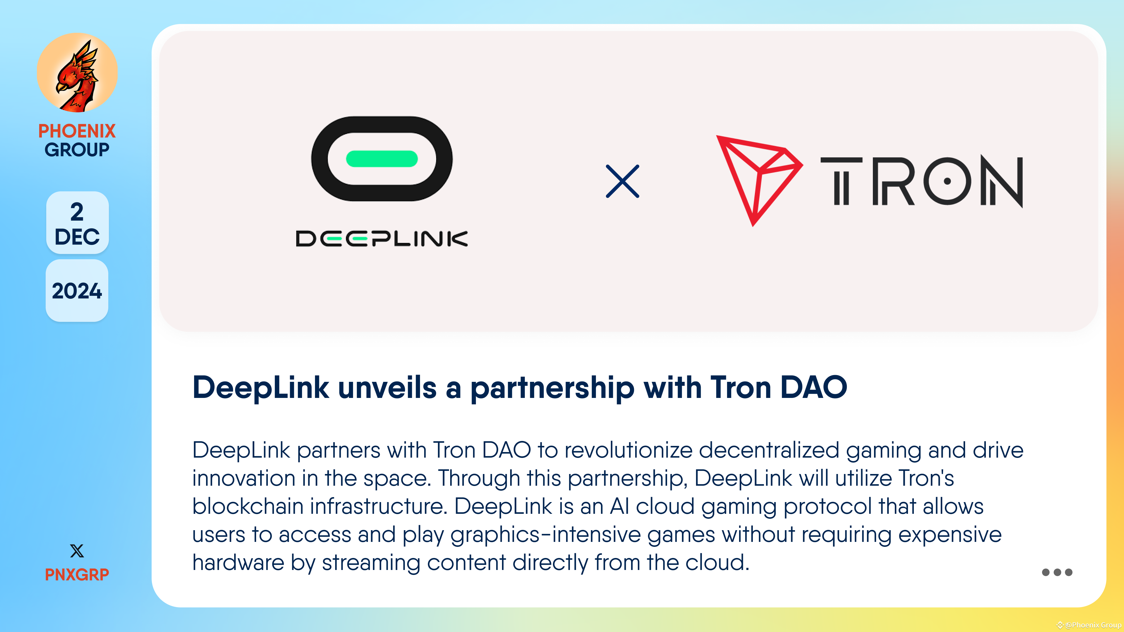 DeepLink unveils a partnership with Tron DAO #DeepLink par | Phoenix ...
