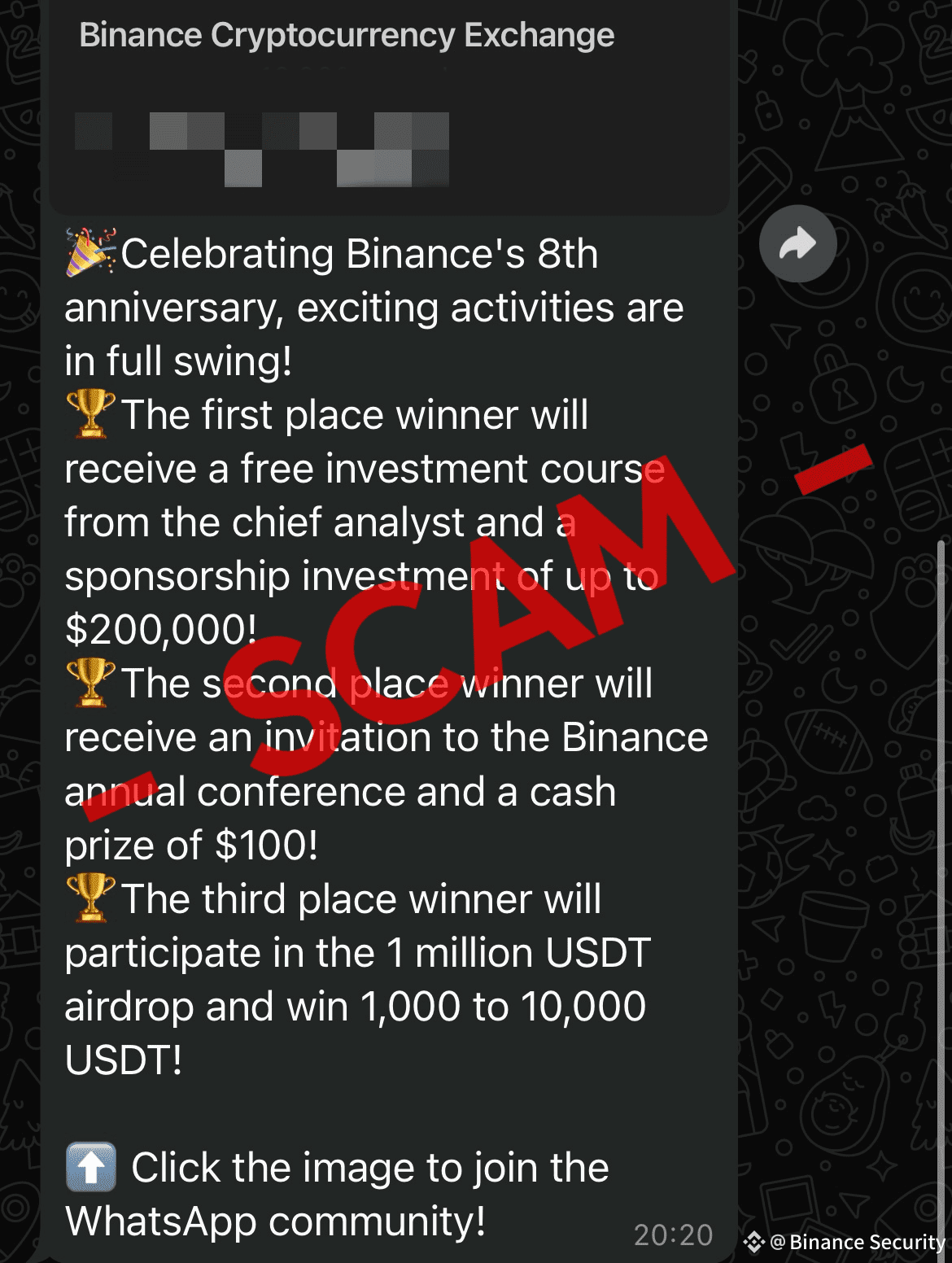 🚨 Beware of Binance 8th Anniversary Scams! 🚨 Scammers are | Binance ...