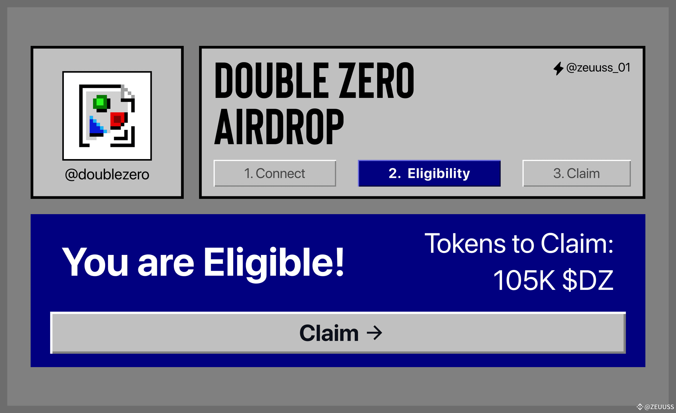 Double Zero just confirmed an OFFICIAL AIRDROP Takes: 5 m | ZEUUSS on ...
