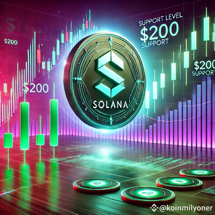 Solana Nears $200 Support Level As negative pressure mounts | koinmilyoner on Binance Square