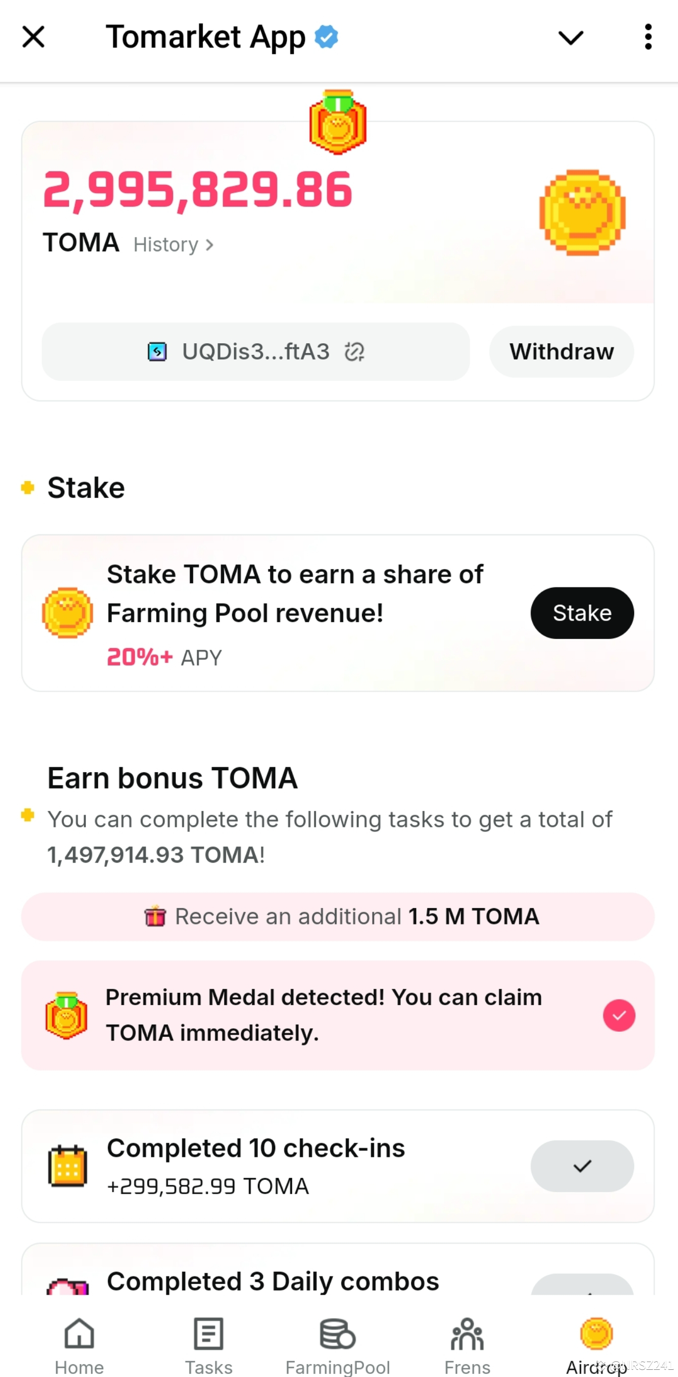 The current price of the Tomarket (TOMA) token is approximat | NRSZ24 ...