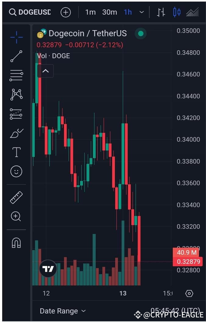 $DOGE 🦅 🐾 DOGE/USD at $0.32879 (-2.12%) 📉 💡 My Opinion | CRYPTO-EAGLE ...