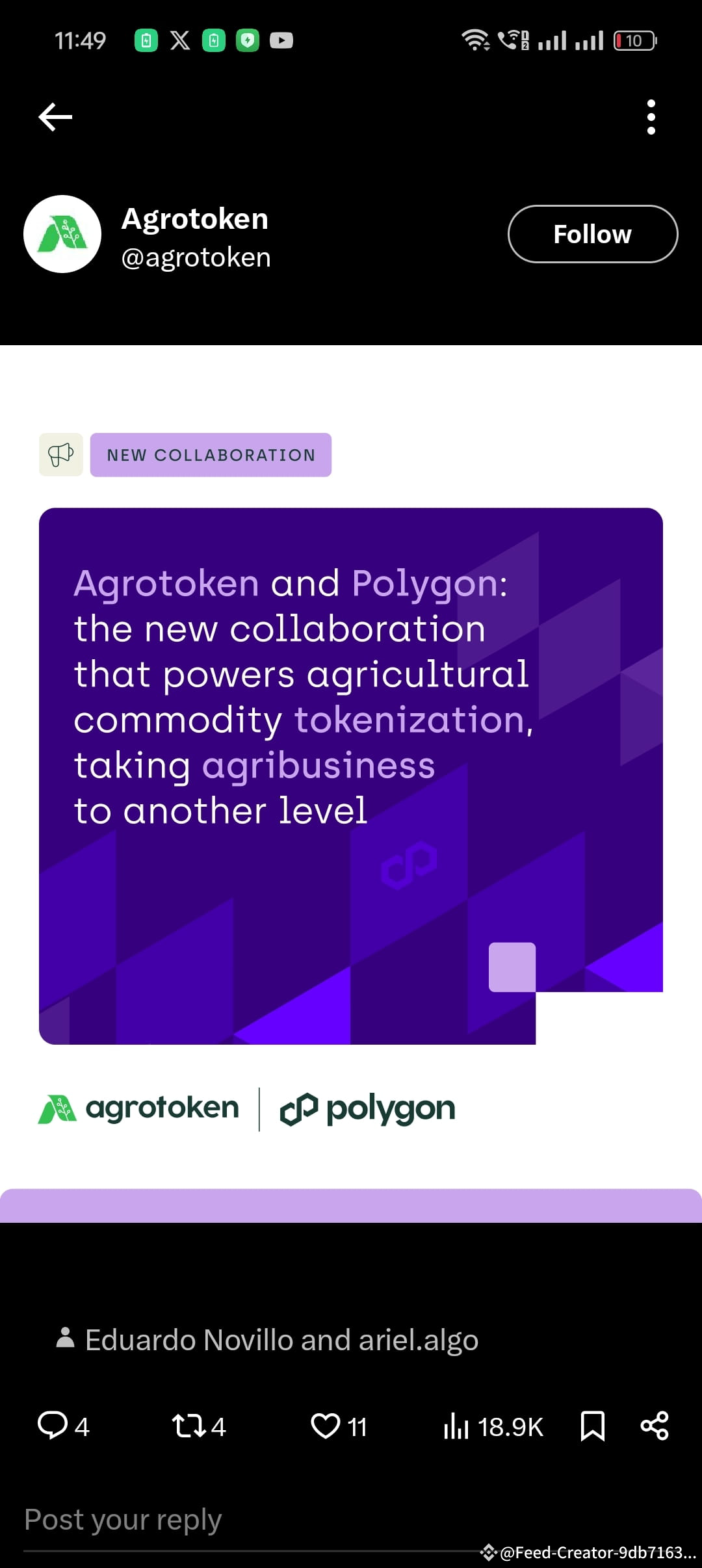 $POL Polygon Collaboration with #Agrotoken. Bullish? ⚡⚡⚡⚡ | CRYPTO GURU INDIA on Binance Square