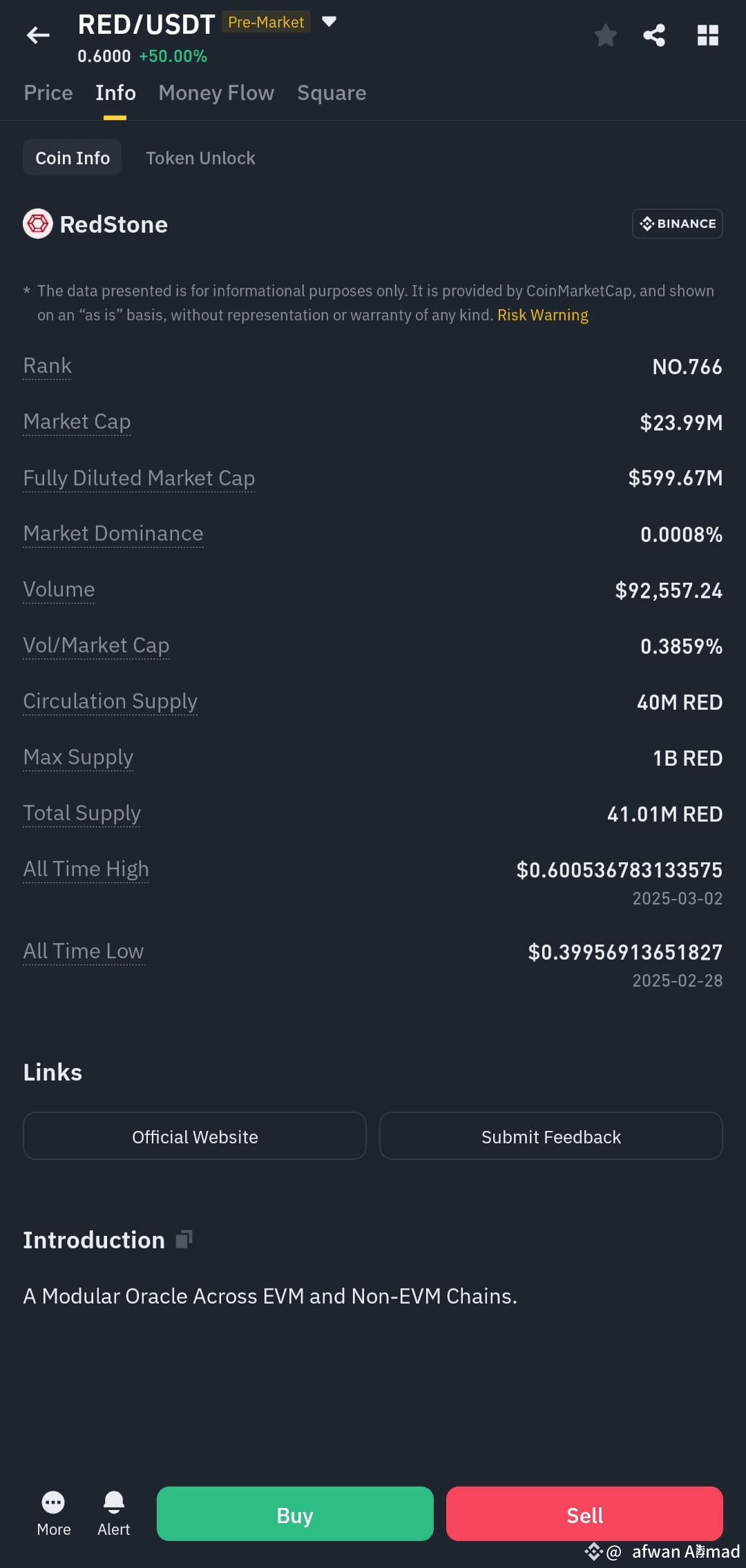 Simple Calculation of RedStone Price. Market Cap = $23.99M | Safwan ...