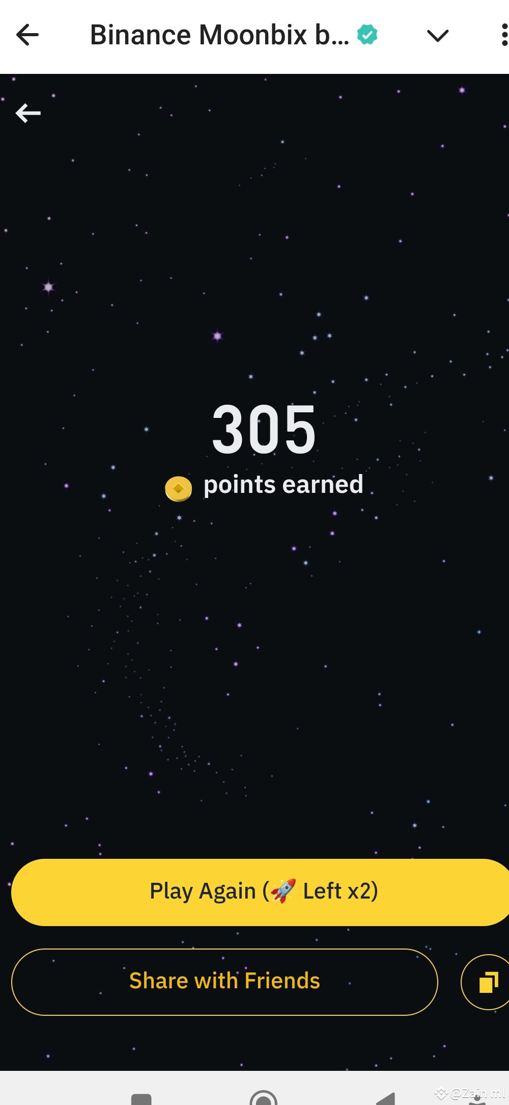 I achieved my highest score of 305 points in Moon Bix! #High | Zain ml ...