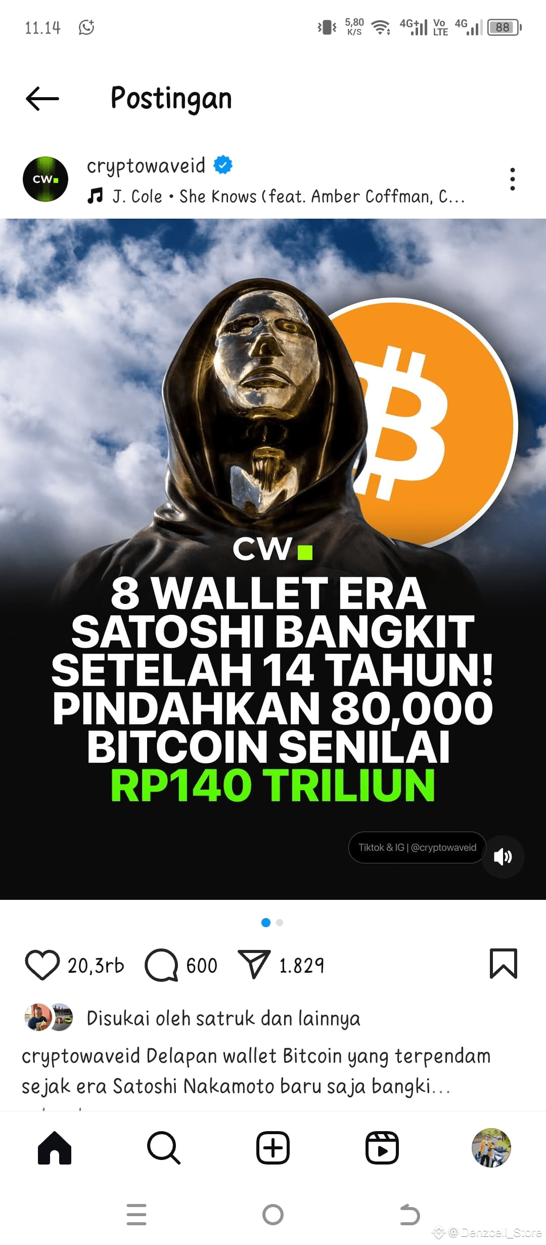 🟡 Satoshi's Wallet Era Active Again After 14 Years! Eight | Denzcell ...