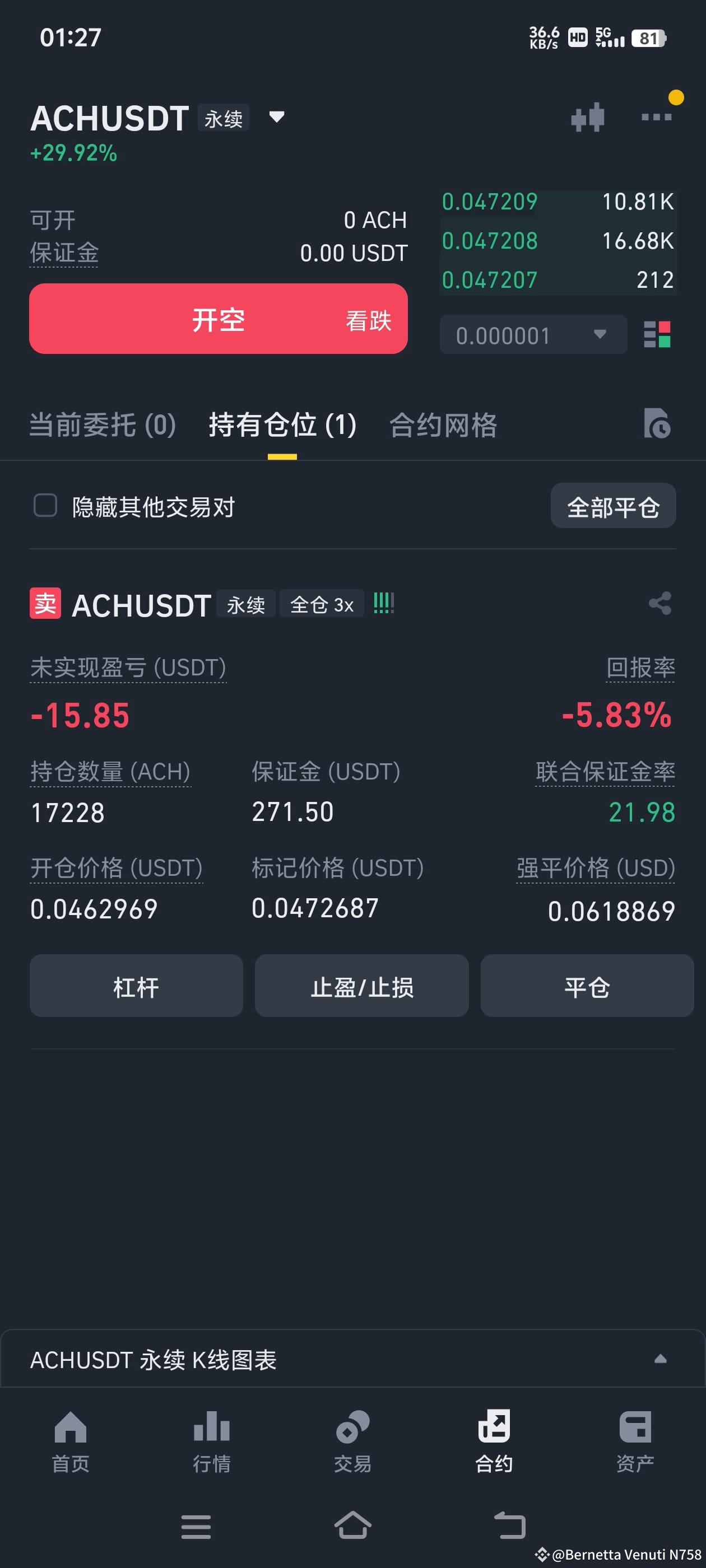 $ACH Brothers, is there any hope? If I go long it drops, if | Bernetta ...