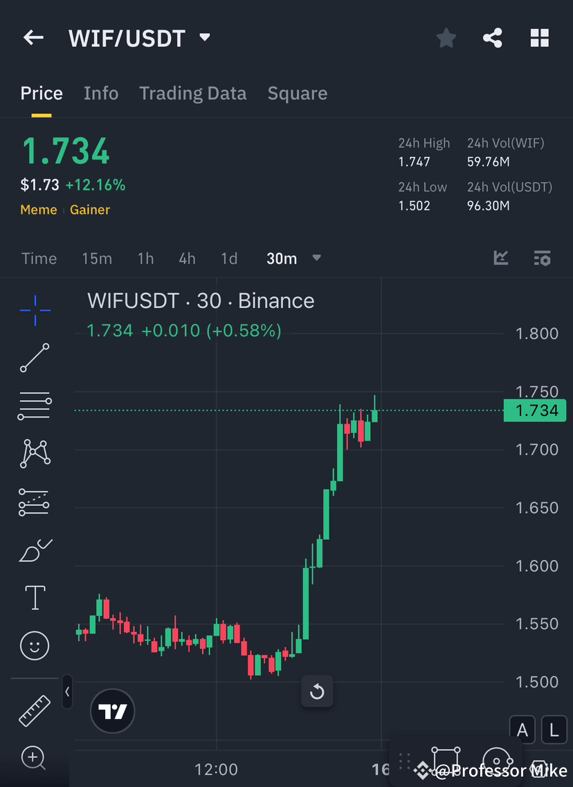 $WIF /USDT Bull Run Confirmed!🔥💯 The breakout is here! $W | Professor Mike on Binance Square