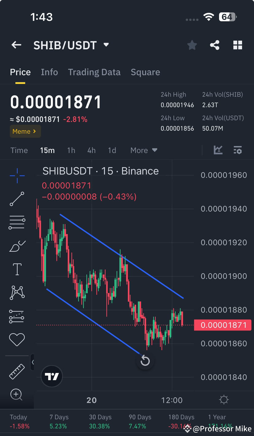 🚨 $SHIB /USDT: Approaching Crucial Levels – Breakout or Bre | Professor Mike on Binance Square