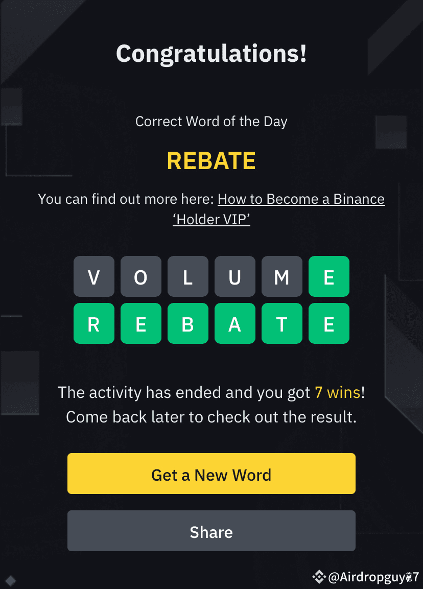 Get rewarded with word of the day | Airdropguy07 on Binance Square