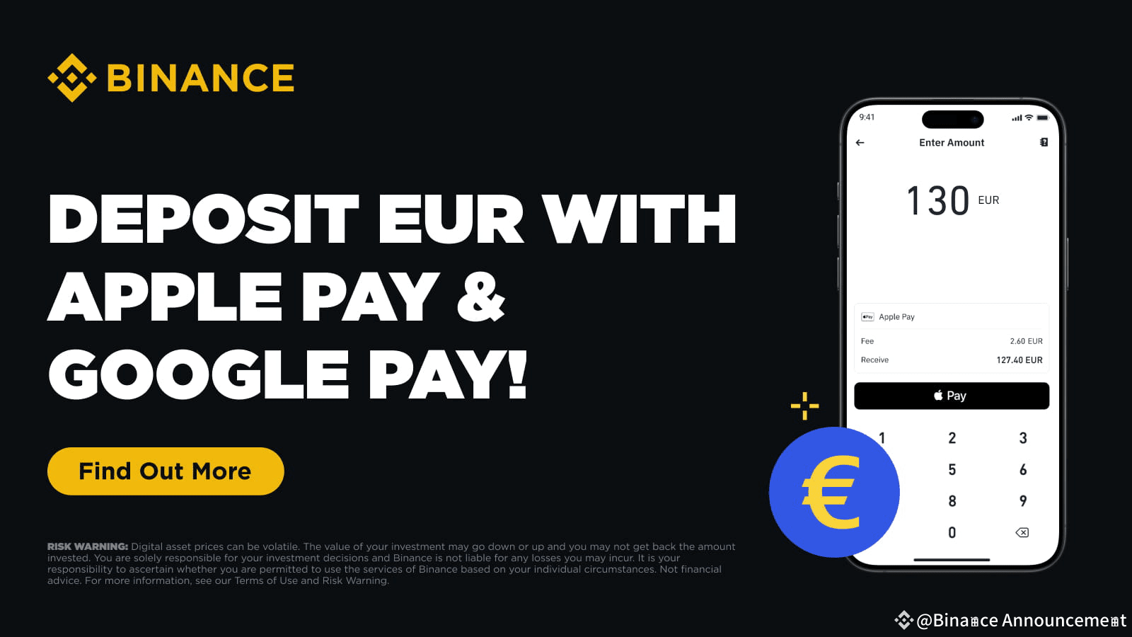 Binance Adds Apple Pay and Google Pay Options to Deposit EUR | Binance ...