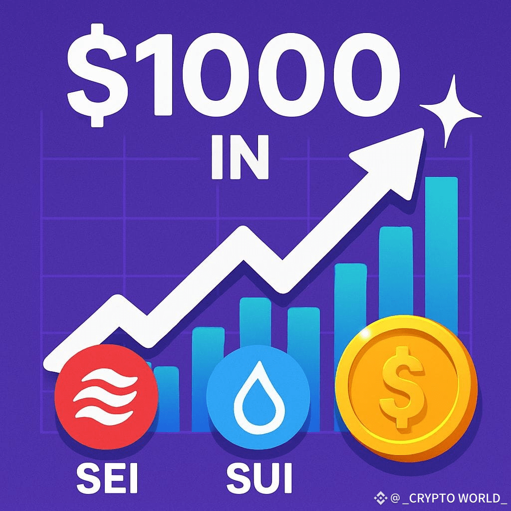 💰🐳How Your $1000 Investment in #SEI and #SUI Will Perform | _CRYPTO WORLD_ on Binance Square