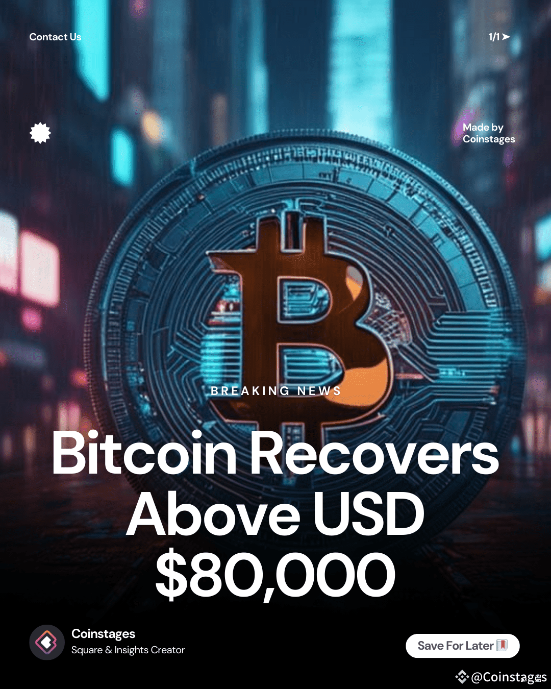 🚨Bitcoin Recovers Above $80,000! As of March 12, Bitcoin ha ...