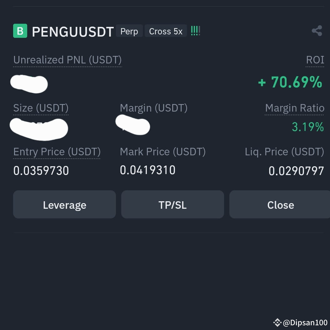 sup we are up on pengu freaking 70% $PENGU still a good pr | Dipsan100 ...