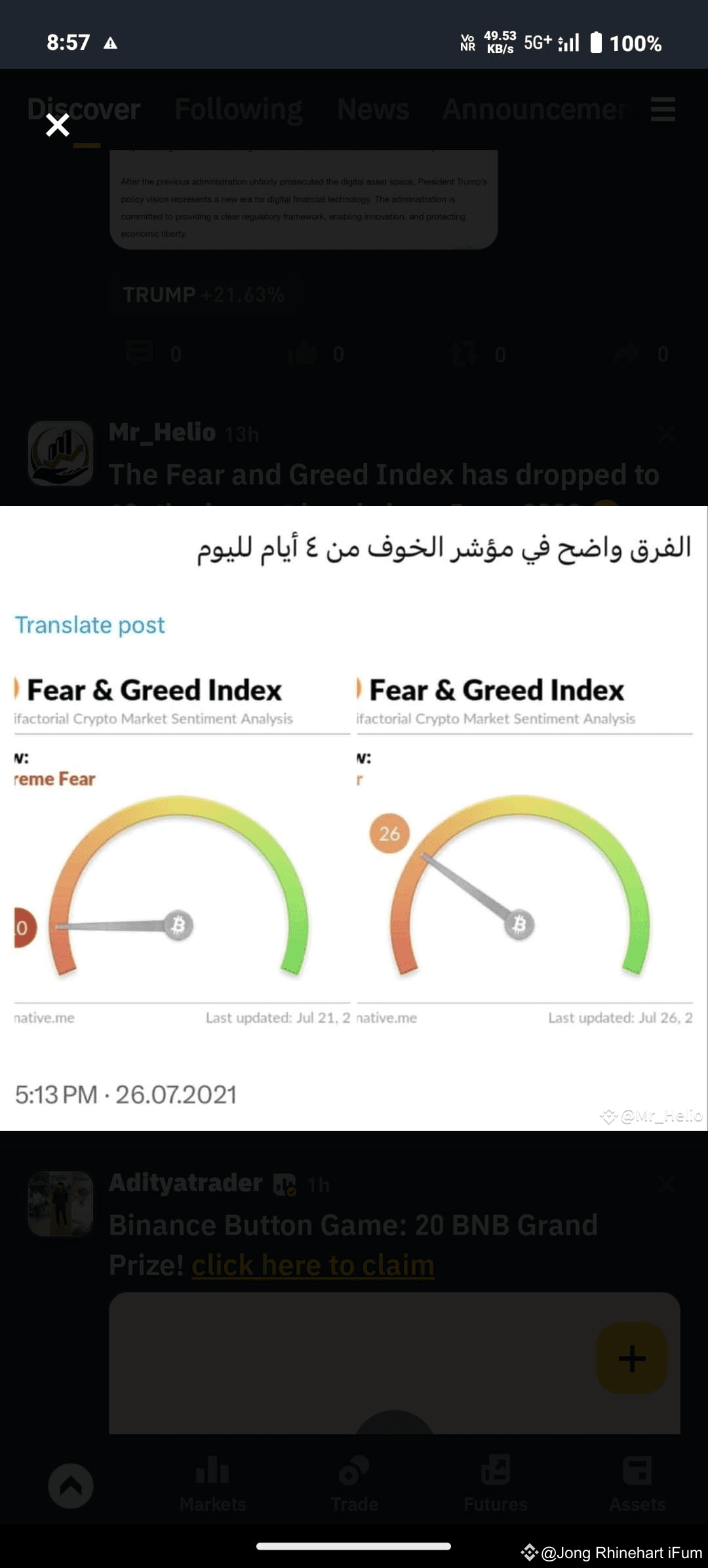 The Fear and Greed Index has dropped to 10, the lowest level | Jong ...