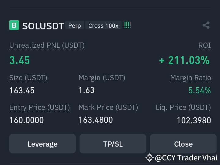 #SOL/USDT. close or hold Plesse suggest me....! | CCYMASTER on Binance ...