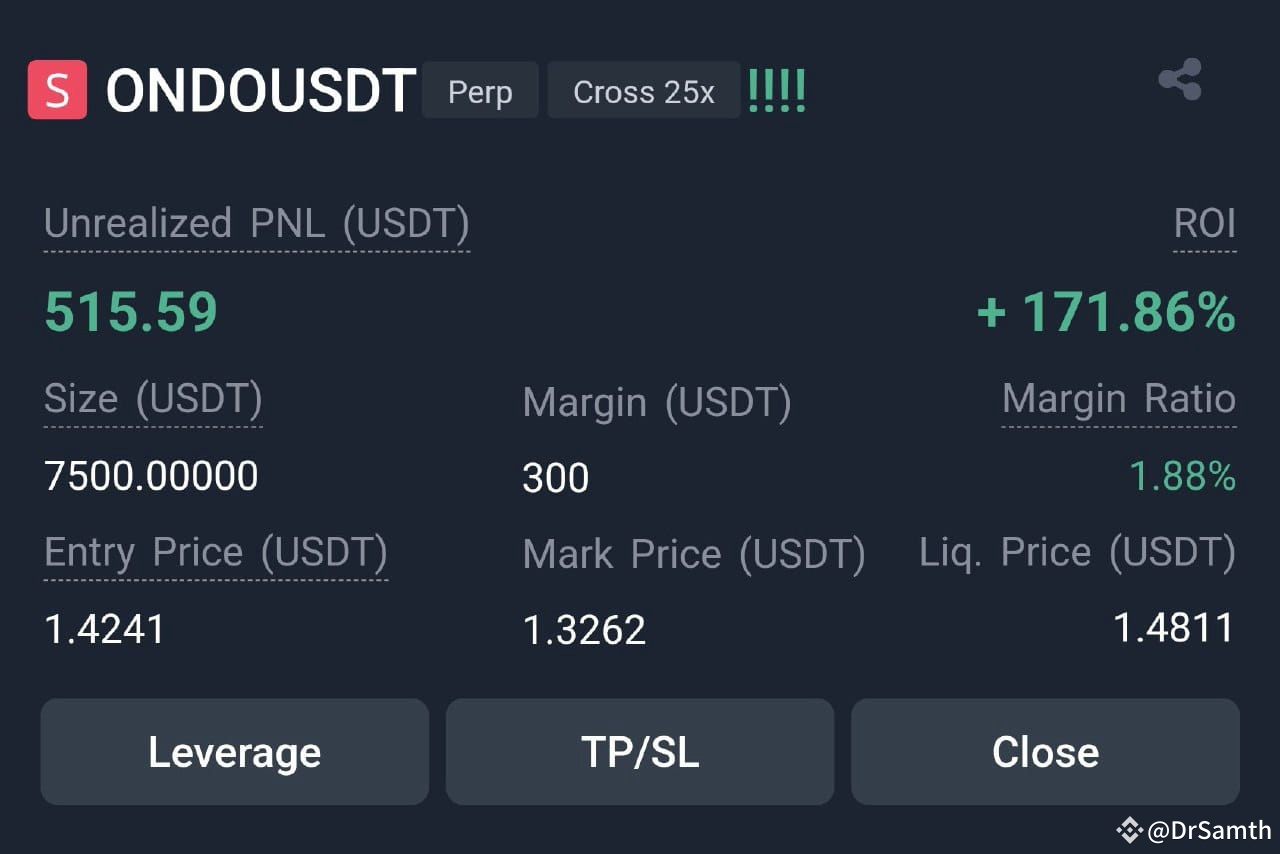 ONDO /USDT short My all target done small profit 98% - | DrSamth on Binance Square