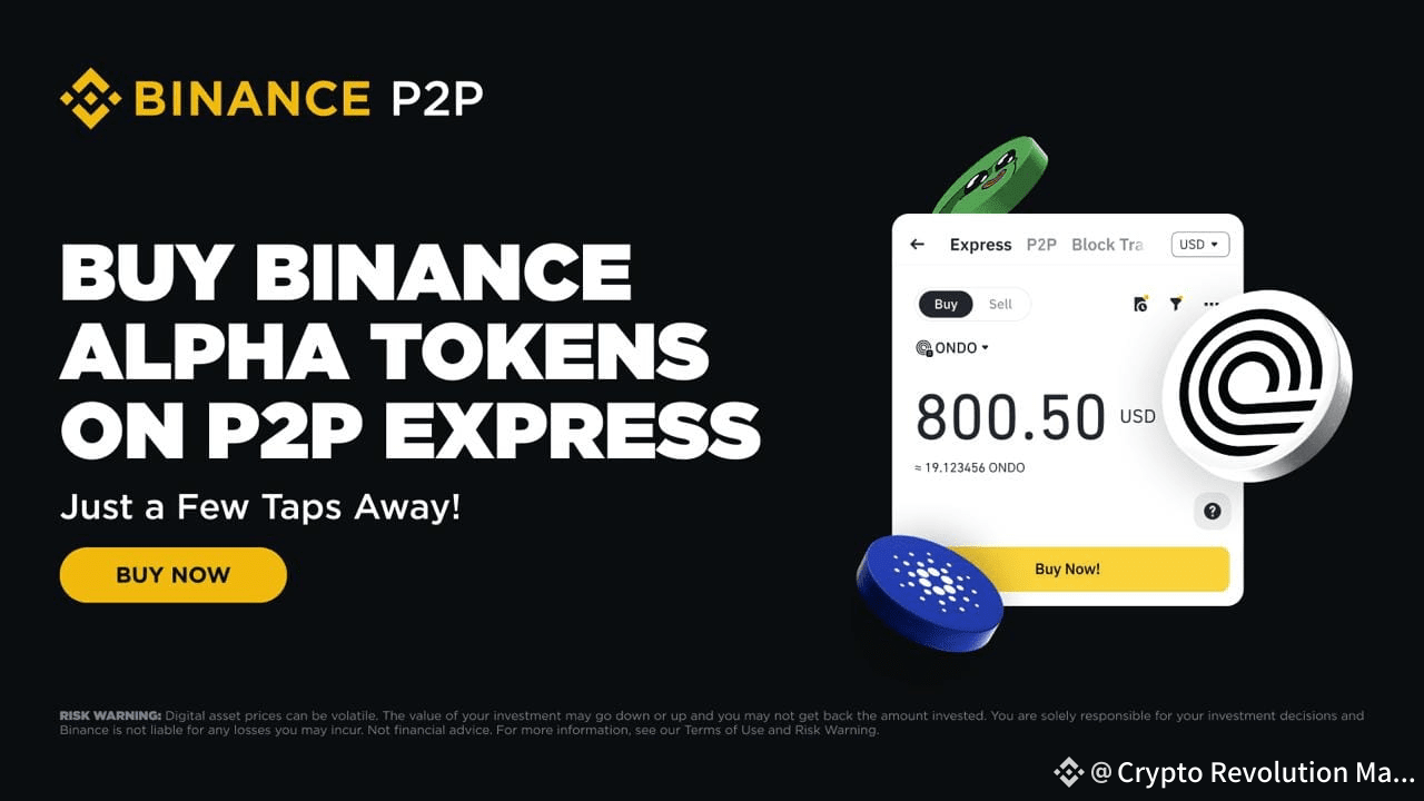 Binance P2P Express Supports Binance Alpha Tokens Direct Pur | Crypto ...