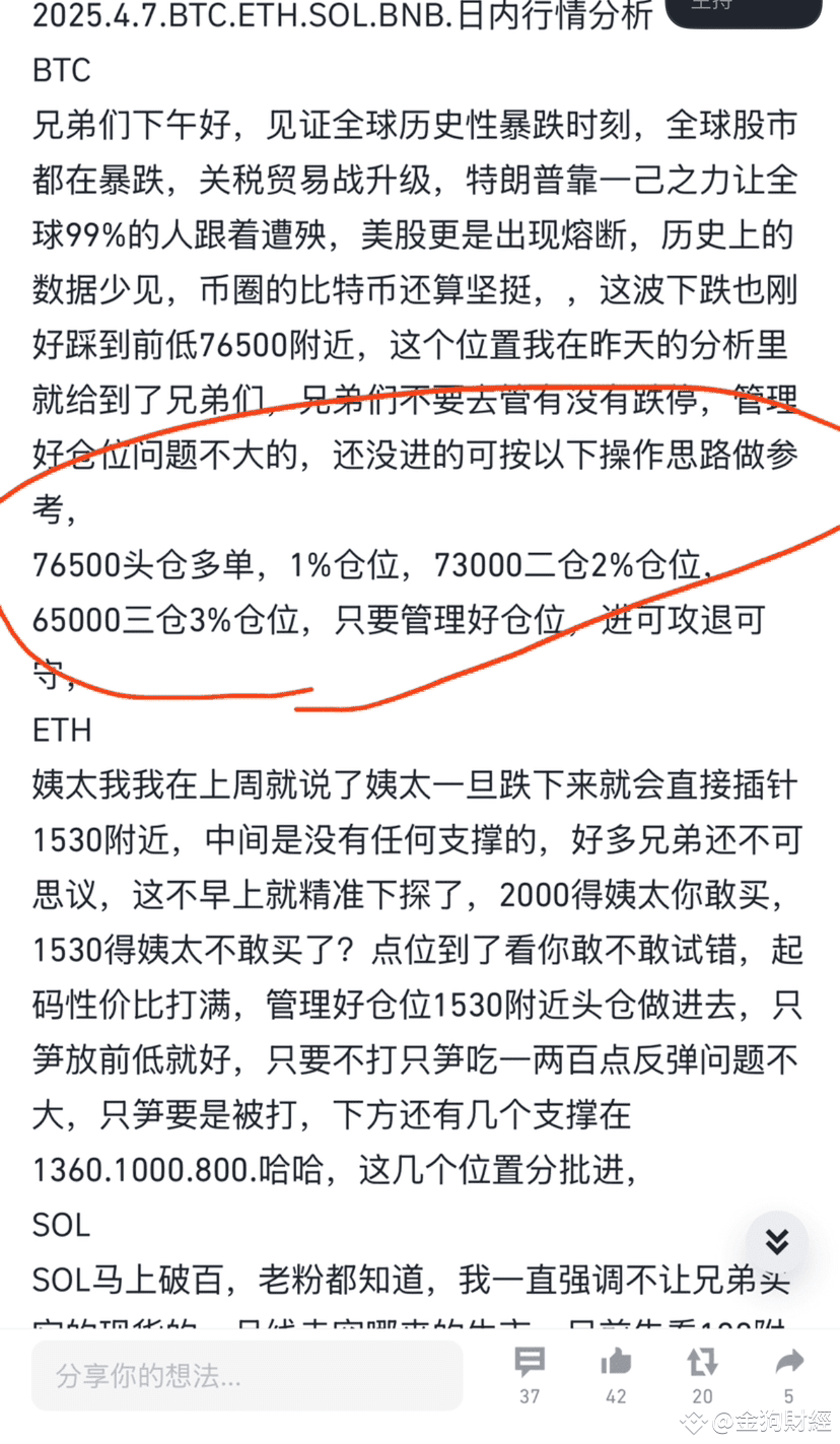 April 8, 2025 Market Analysis: BTC, ETH, SOL, BNB BTC (Bitc | 金狗財經 on ...