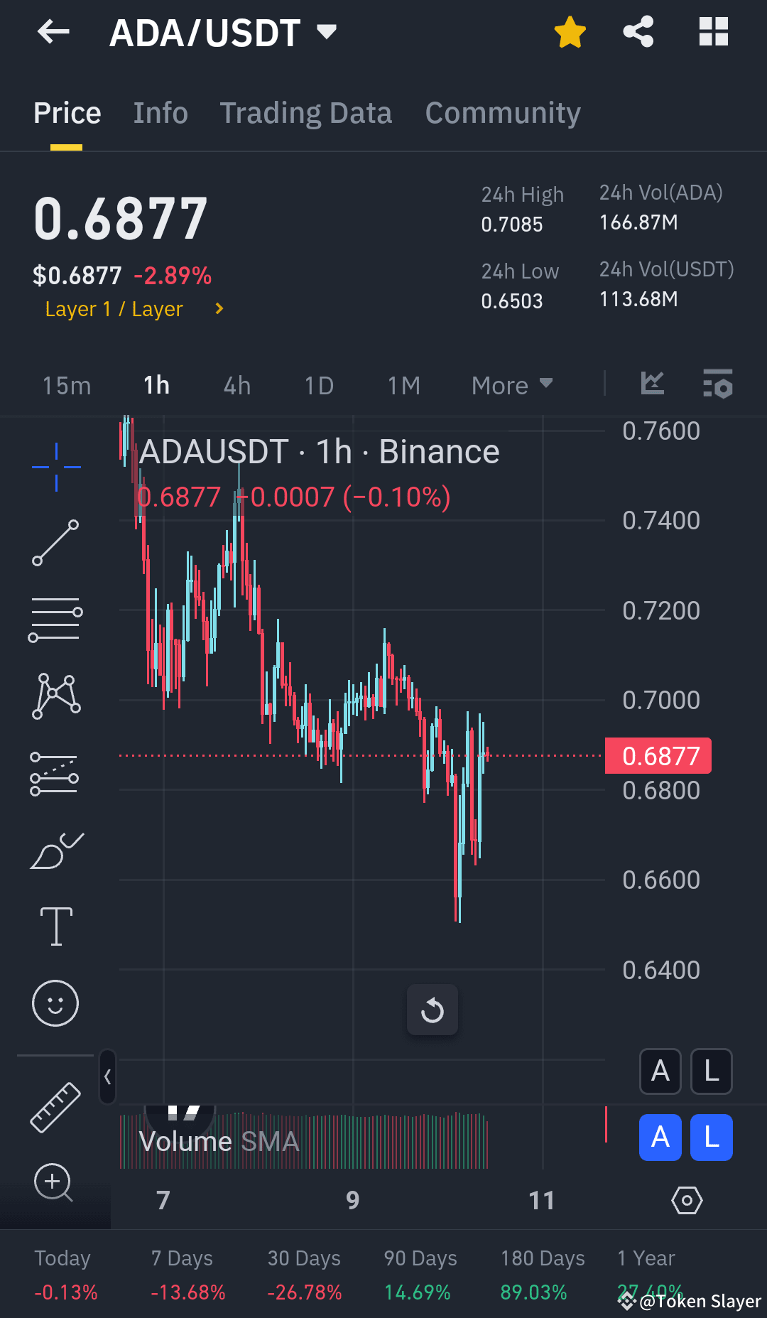 $ADA /USDT – Bearish Setup in Play! Entry Zone: $0.6850 - $ | Token Slayer on Binance Square