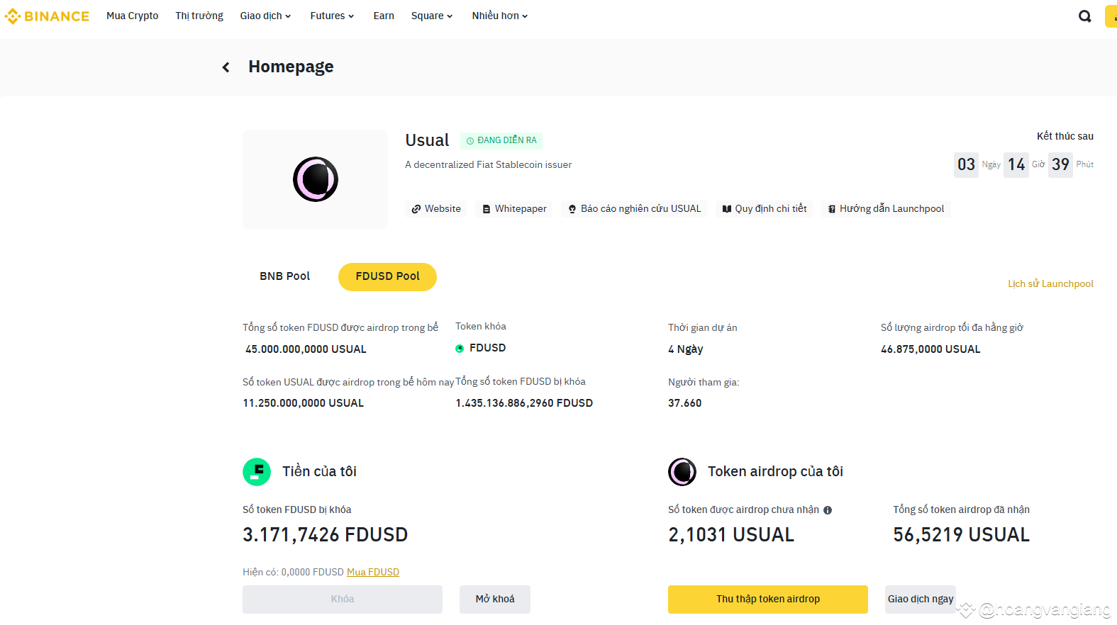 🔥🔥 Usual là gì? Hướng dẫn tham gia Binance Launchpool thứ | hoangvangiang trên Binance Square