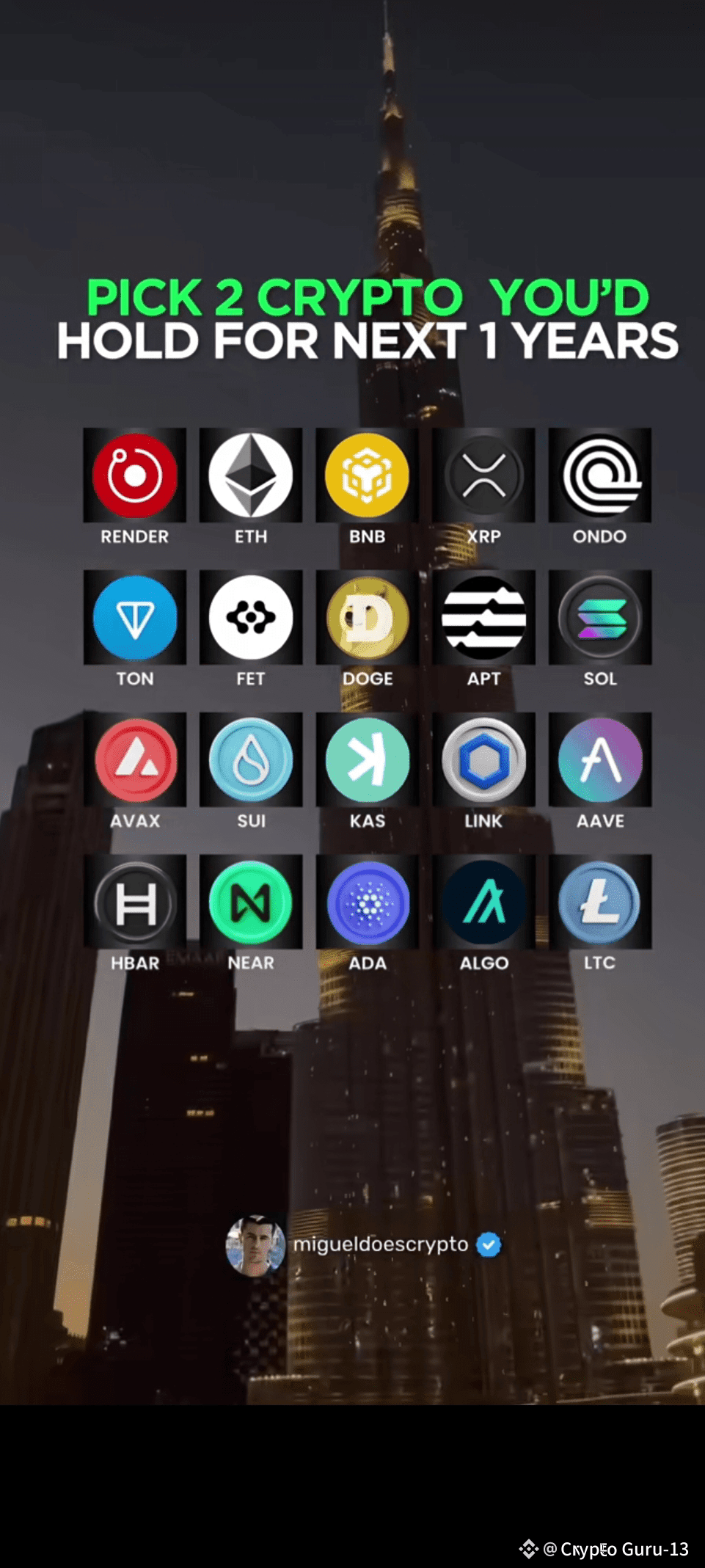 💸👍💸PICK 2 CRYPTO YOU"D HOLD FOR NEXT 1 YEAR 💸👍💸 That a | Crypto Guru-135 on Binance Square