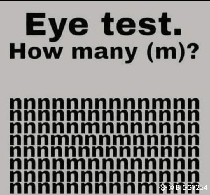 eye test how many "M" can you see? my eyes can see 9 | BIGGY254 on ...