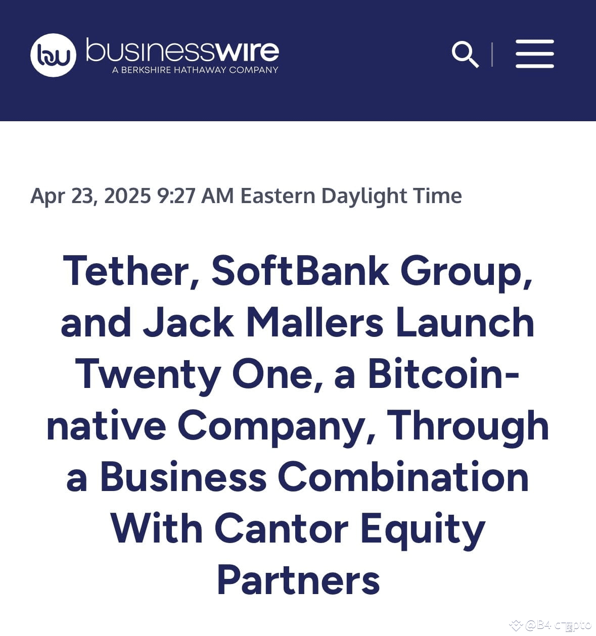 Twenty One is set to launch with 42,000+ BTC and Jack Maller | B4 ...