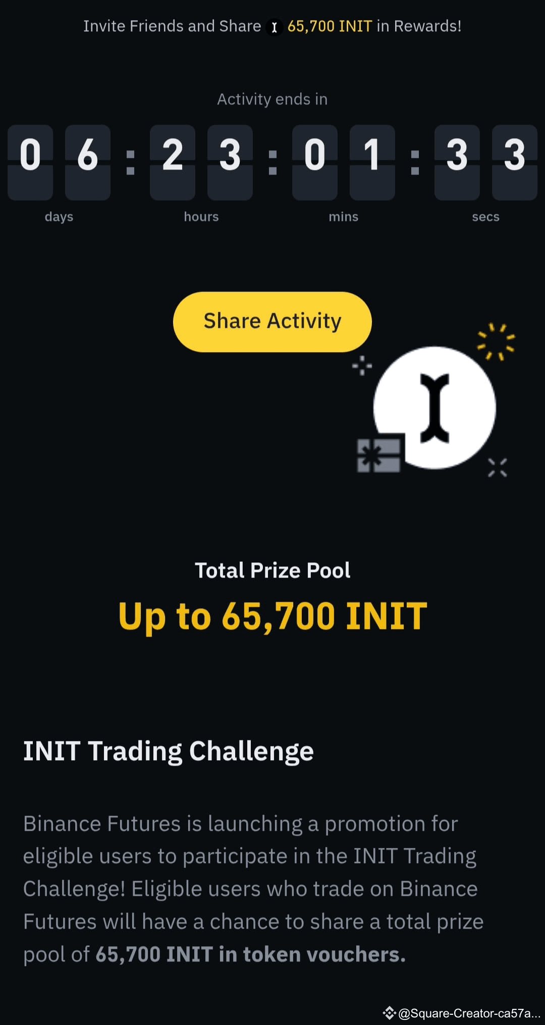 A powerful event from the Binance platform. Join the event t ...