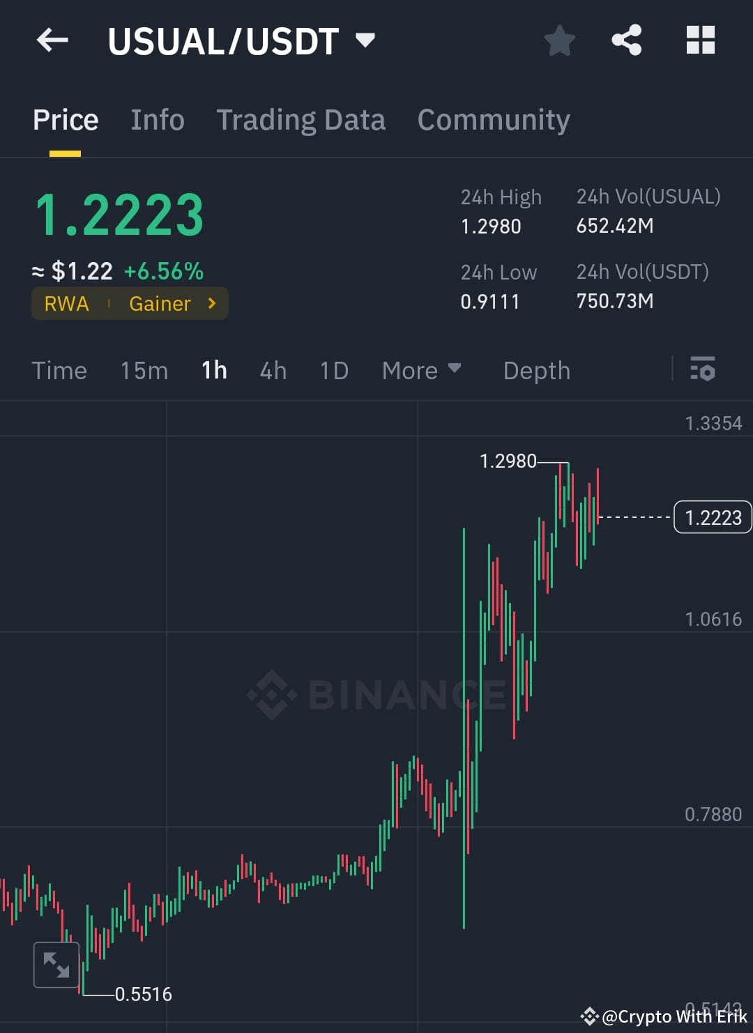 🚀 $USUAL /USDT Gaining Momentum: Key Levels to Watch 🚀 $ | Crypto With Erik on Binance Square