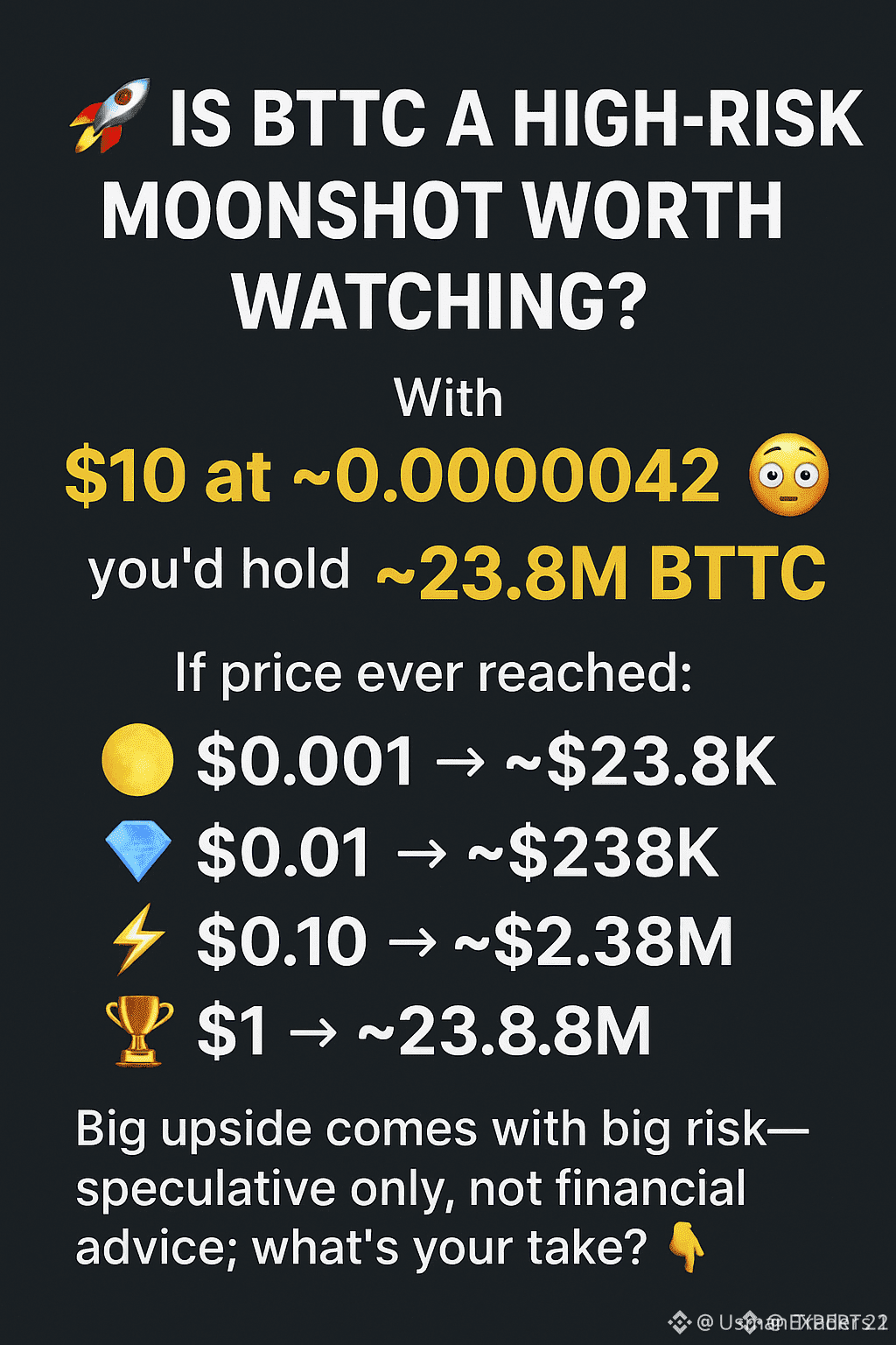🚀 ¿Podría $BTTC ser un arriesgado intento en la luna para | Usman ...