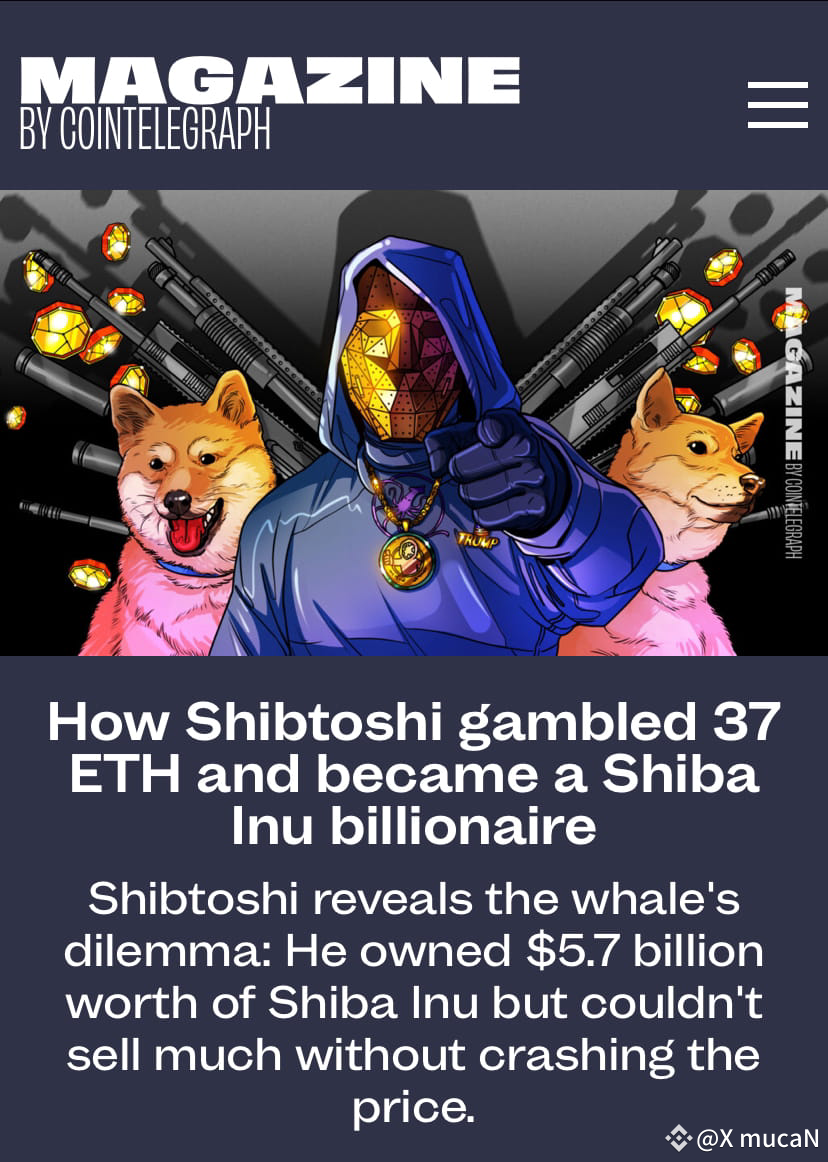 Shibtoshi: From 37 $ETH To $5.7B In $SHIB Shibtoshi turned | X mucaN on ...