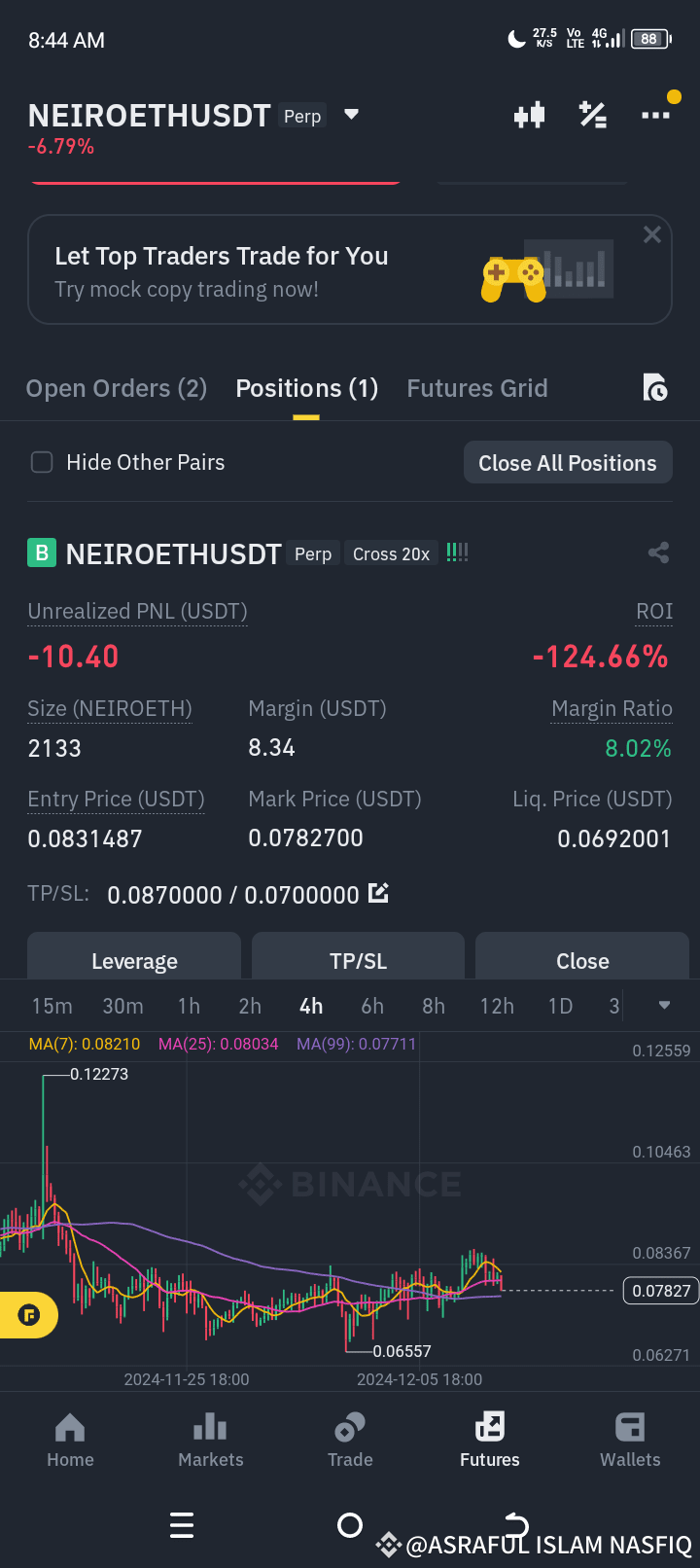i need a help.... NEIROETH USDT this tuken weill be pump (ye | ASRAFUL ISLAM NASFIQ on Binance ...