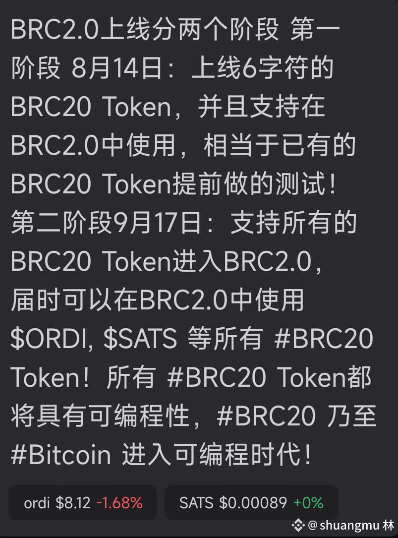 The launch of BRC2.0 has the following impacts on the BRC20 | shuangmu ...