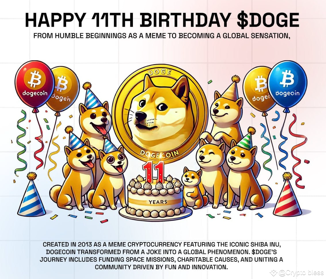 Happy Birthday 11th Dogecoin$DOGE $XRP | Crypto bless on Binance Square