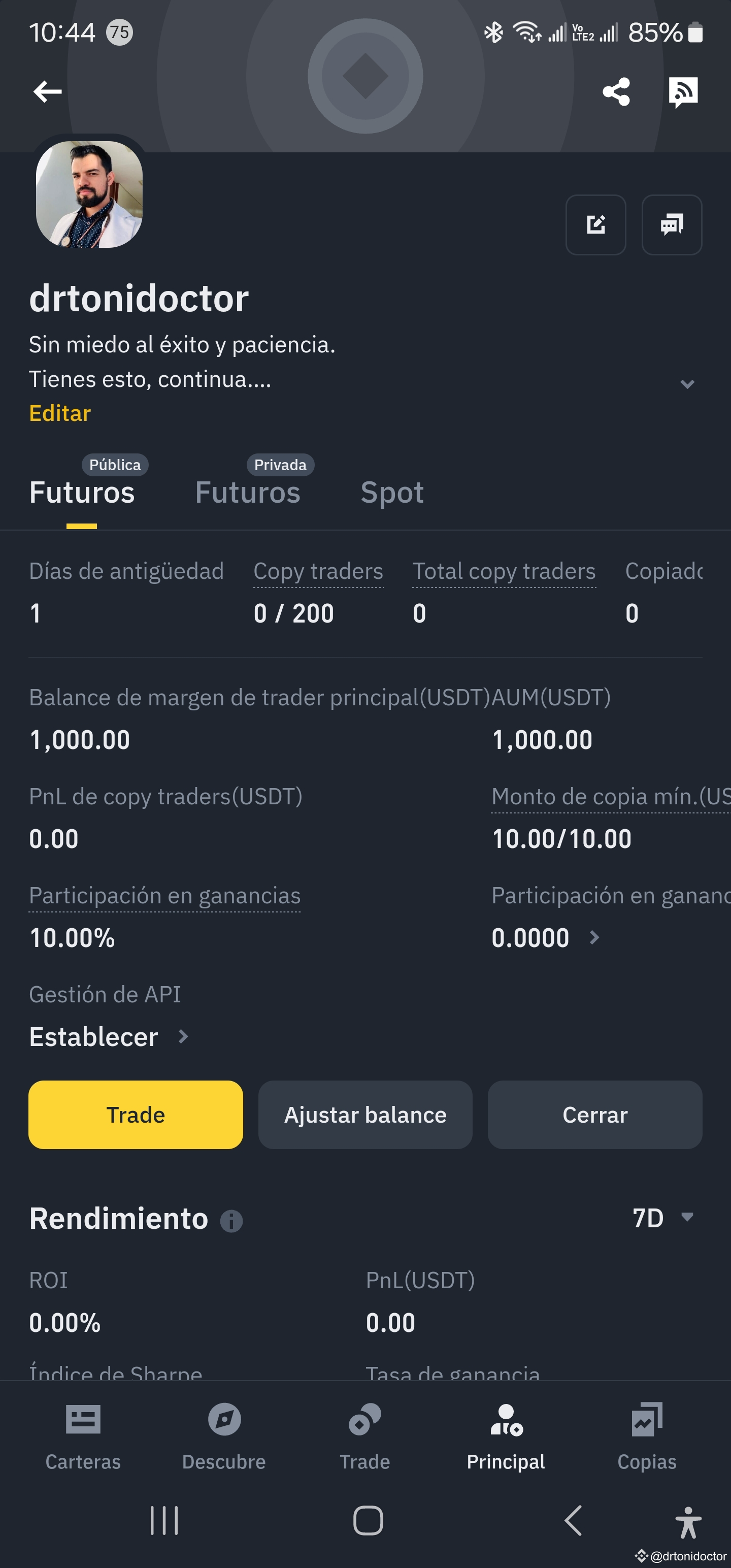 Today I start with my public trading account in copy | drtonidoctor on ...