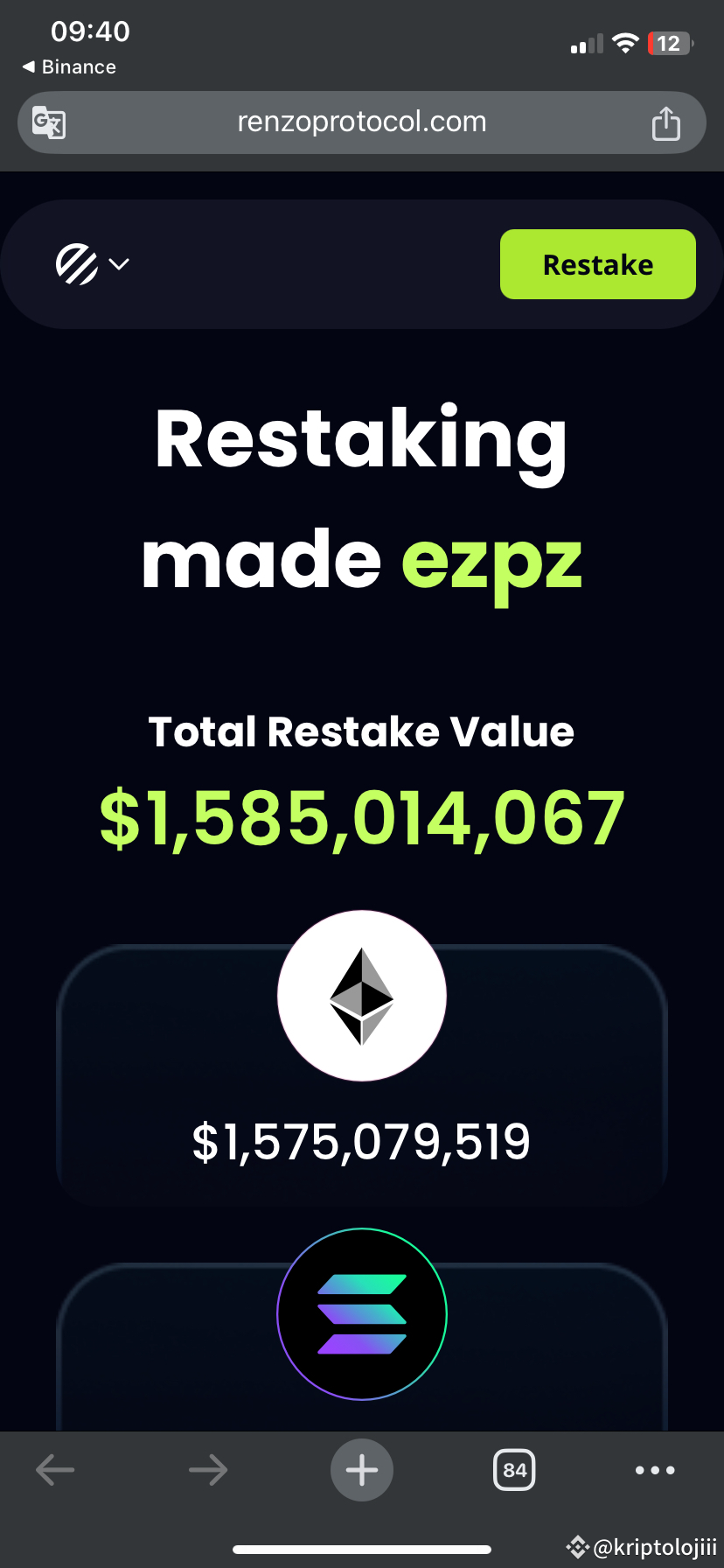 $REZ How much more stake funds do you need to buy to be $1 s | meta ...