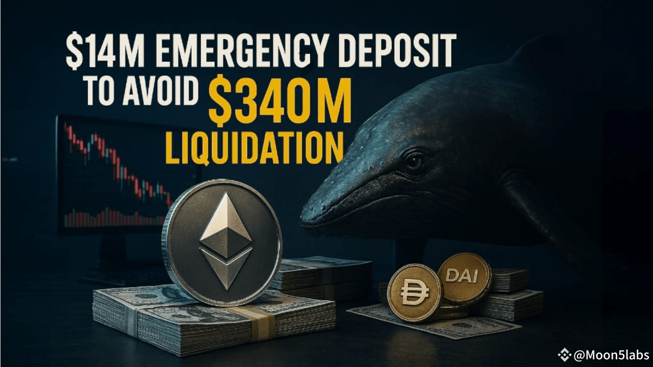 Whale in Trouble: $14M ETH Emergency Deposit to Avoid $340M Liquidation | Moon5labs on Binance ...