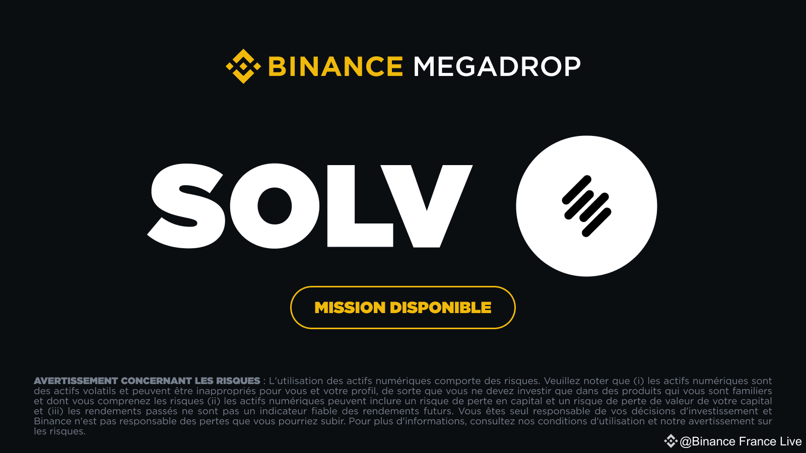 Kick-off for the @SolvProtocol Megadrop! Earn airdrop point | Binance ...