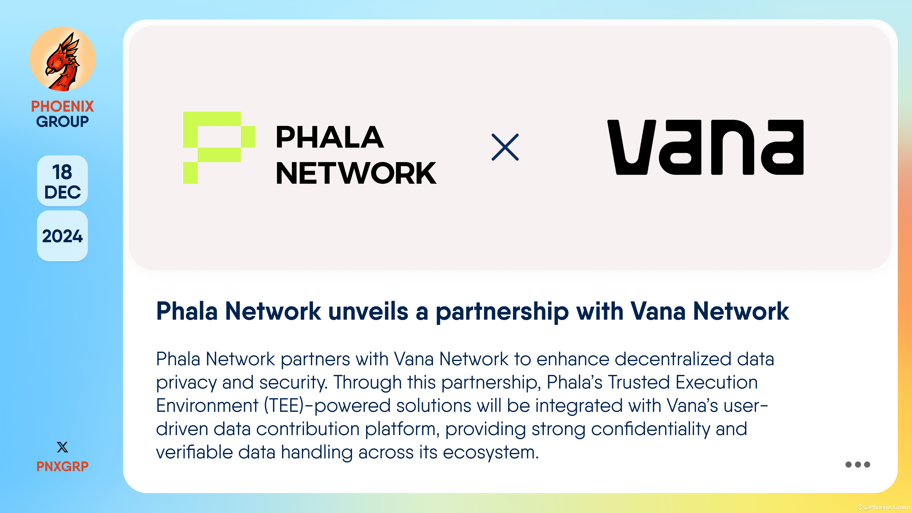 Phala Network unveils a partnership with Vana Network #Pha | Phoenix Group on Binance Square