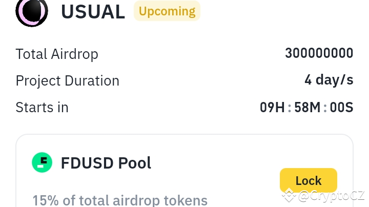 🚀 Upcoming Launchpool Opportunity: USUAL Token Airdrop! 🚀 | CryptoCZ on Binance Square