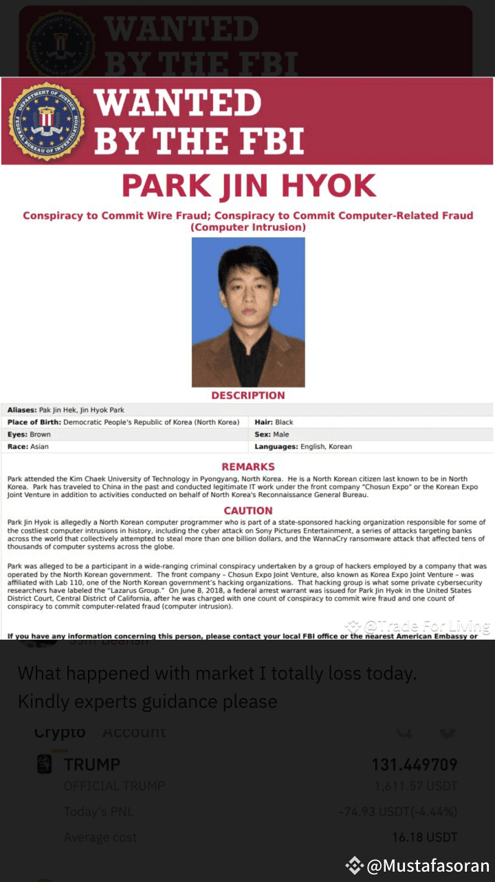 🚨 Bybit Hacker Exposed – $1.5B Theft Traced to Lazarus Grou | Mustafasoran on Binance Square