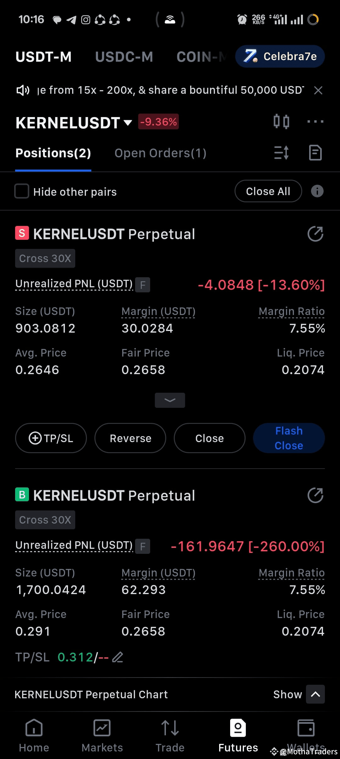 Long and short both are open $KERNEL please update | MothaTraders on Binance Square