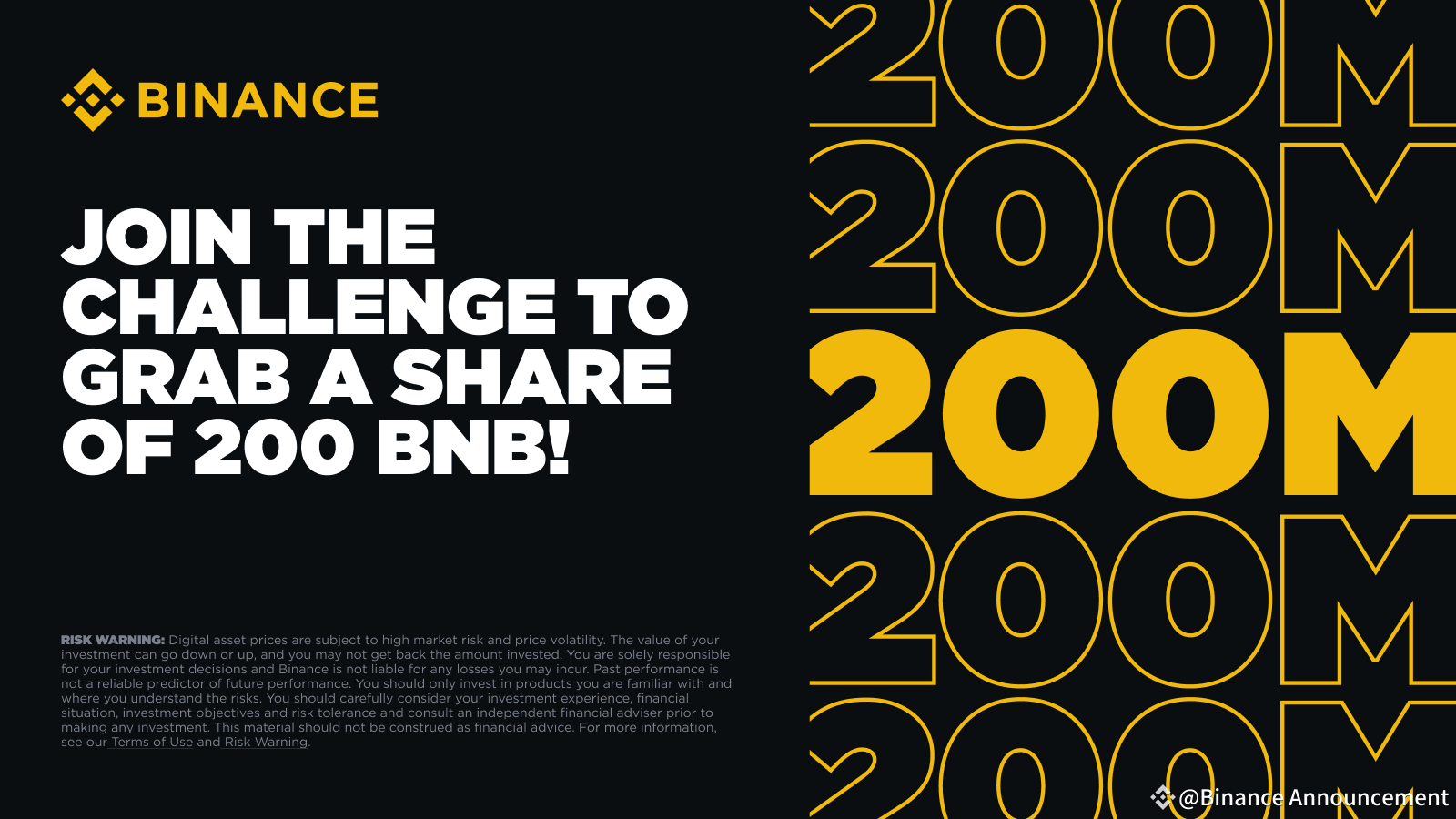 Kỷ niệm #Binance200M: Tham gia thử thách để chia sẻ quỹ thưởng 200 BNB ...