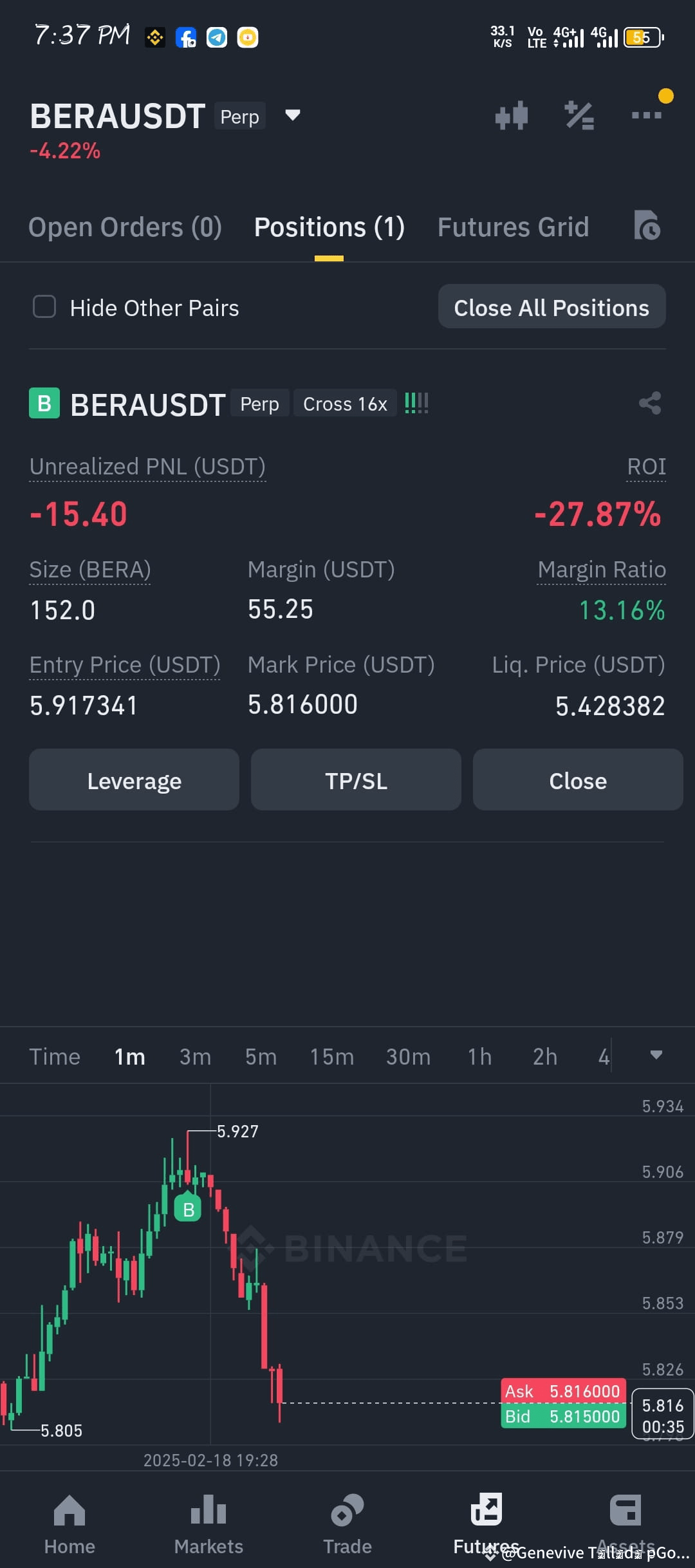 please ell me anyone close or hold | Genevive Tallada pGow on Binance ...