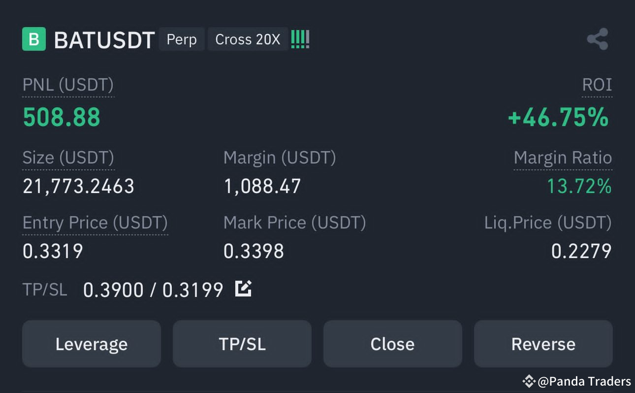 $BAT signal Running in profit 💰💰💰💰 What about you guys | Panda Traders on Binance Square