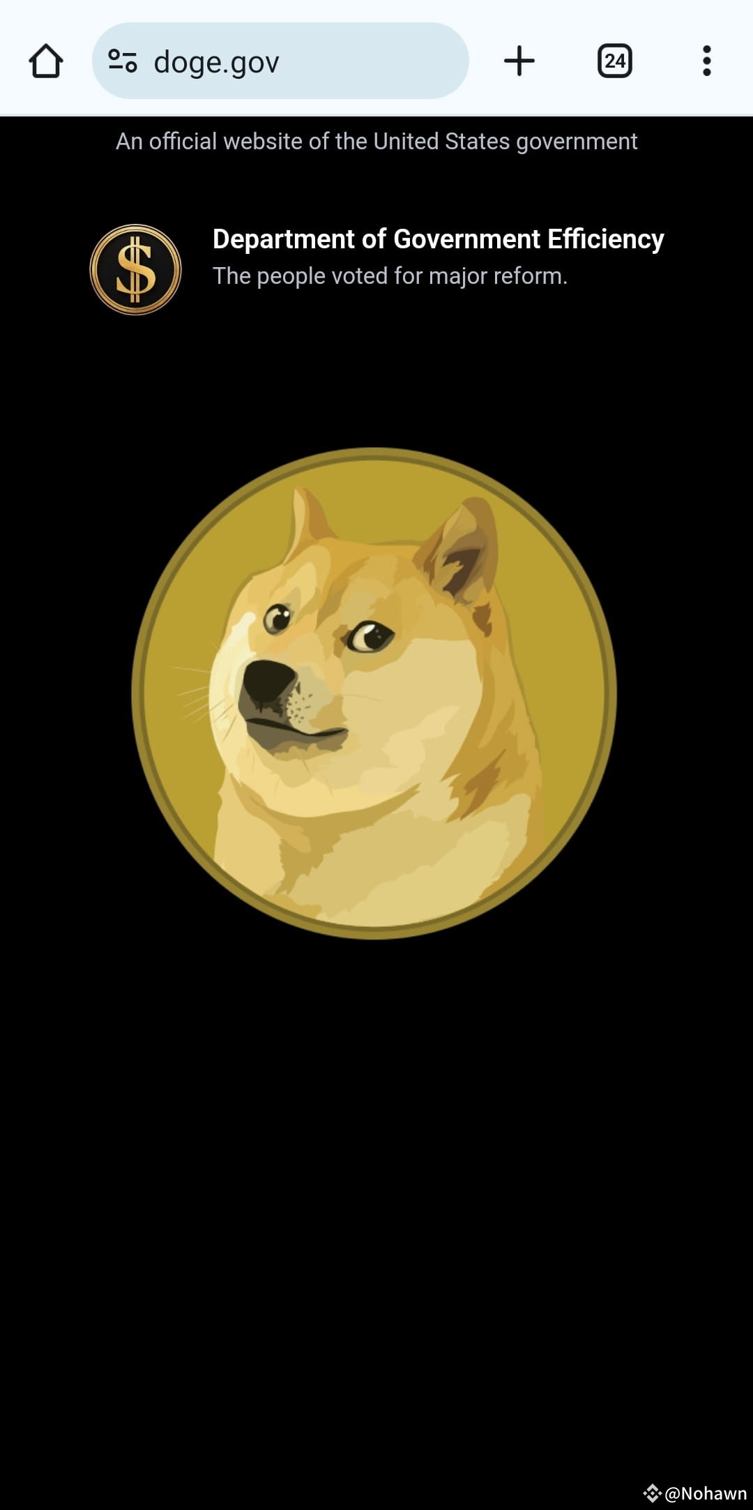 🔴🔴🔴ALERT ️ $DOGE Official or not? A new D.O.G.E. websit | Nohawn on ...