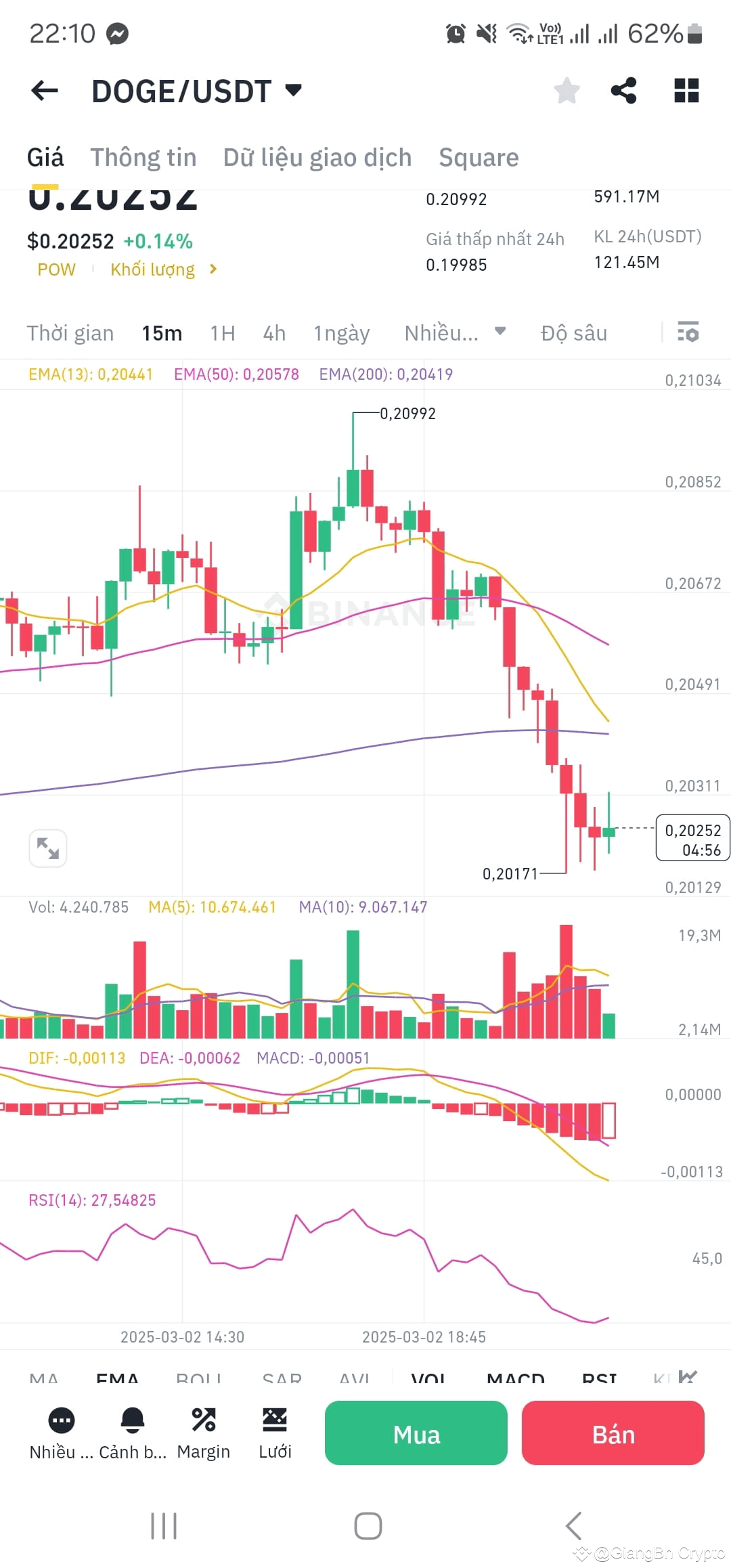 Bottom fishing or cutting losses $DOGE ??? Specific order su | GiangBh ...